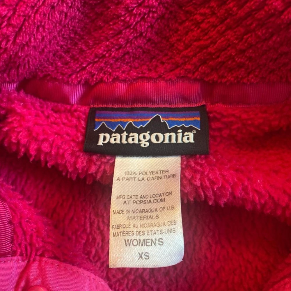 Patagonia Hot Pink Fleece Pullover - Gem